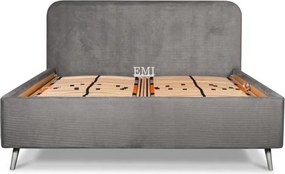 Postel čalouněná ESMINA + lamelový rošt + matrace EMI