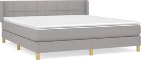 Box spring postel s matrací světle šedá 180 x 200 cm textil 3130289