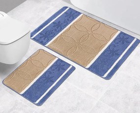 Bellatex SADA BANY 60x100 + 60x50 cm - bez výkroje Modrá,Béžová 60x100 cm 60x50 cm (SADA)