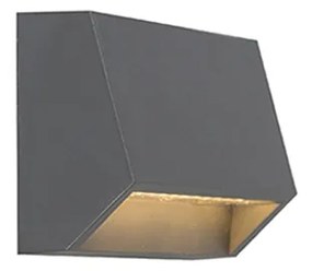Moderní venkovní nástěnné svítidlo tmavě šedé vč. LED IP54 - Sandstone 1