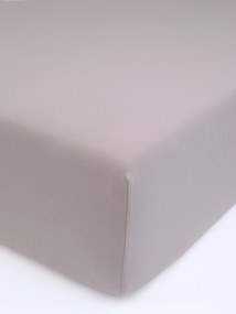 MK Lůžkoviny Jersey prostěradlo s elastanem Deluxe 180 × 200 cm – cappuccino
