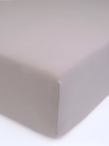 MK Lůžkoviny Jersey prostěradlo s elastanem Deluxe 220 × 200 cm – cappuccino