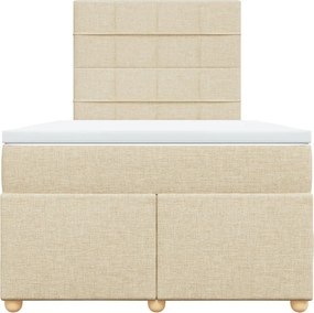 Box spring postel s matrací krémová 120x200 cm textil 3291252