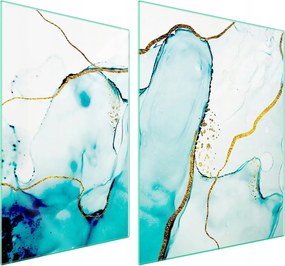 Skleněná ochranná deska na sporák 70x52 Mramor Tvrzené sklo 7v1