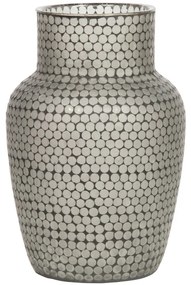 OnaDnes -20% Hoorns Černobílá skleněná váza Ice s puntíky