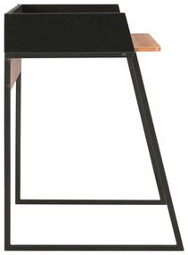 Petromila Psací stůl černý a hnědý 90 x 60 x 88 cm