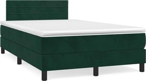 Box spring postel s matrací tmavě zelená 120 x 200 cm samet 3141356