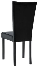 Jídelní židle 4 ks černé samet - Default Title