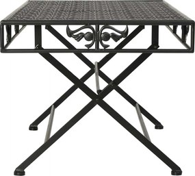 vidaXL Skládací konferenční stolek vintage kovový černý 100x50x45 cm [245927]