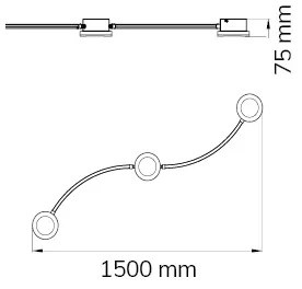 Wofi 10184 - LED Stmívatelné bodové svítidlo LIMA 3xLED/7W/230V 3000K