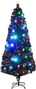 Předem osvětlený vánoční stromek se stojanem a LED 210 cm optické vlákno 284303