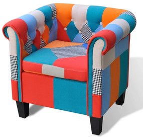 Křeslo patchwork textilní 241027