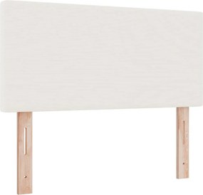 Postel s boxspringem s čelo Krémová a bílá 120 x 190 cm 3337505