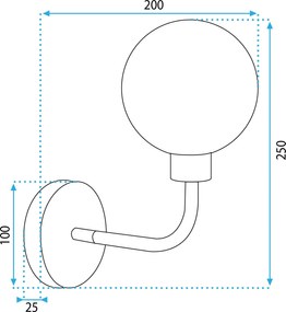 Toolight Toolight, nástěnné svítidlo 1xE27 APP1301-1W, černá-zlatá, OSW-06581