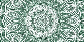 Obraz Mandala harmonie na zeleném pozadí Varianta: 100x50
