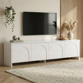 Bílý TV stolek 180x45x32 cm Aurelia – Kalune Design