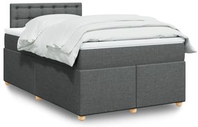 Box spring postel s matrací tmavě šedá 120x200 cm textil 3286662