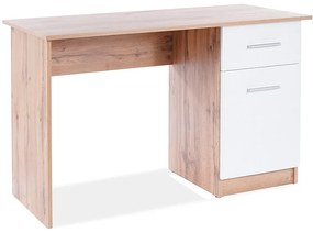 PC stůl SIG305, wotan/bílá