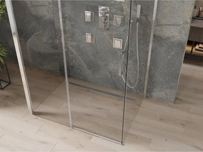 Mexen Omega-3S sprchový kout 3-stěnný, posuvný 100 x 80 cm, transparentní, chrom - 825-100-080-01-00-3S