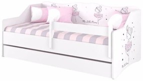 Dětská postel LULU 160x80 cm Baletka - Bílá - Bez šuplíku