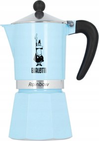 Kávovar Bialetti Moka Rainbow 6-cup Blue 300 ml
