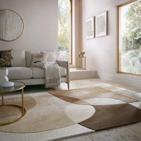 Hnědý/béžový vlněný koberec 120x170 cm Glow – Flair Rugs