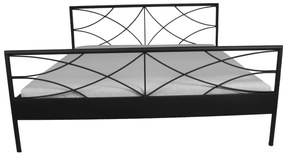 Nábytek ATIKA s.r.o. Kovová postel Bow Povrchová úprava: stříbrná RAL 9006, Rozměr: 180 x 200 cm