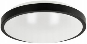 BERGE Kulaté černé přisazené stropní svítidlo N/T 2x E27 + 2x LED žárovka