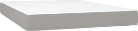 Box spring postel s matrací světle šedá 140 x 190 cm textil 3137309