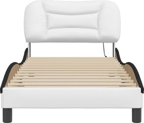 Rám postele s LED bez matrace Hvar bílý a černý 90x190 cm 3213905