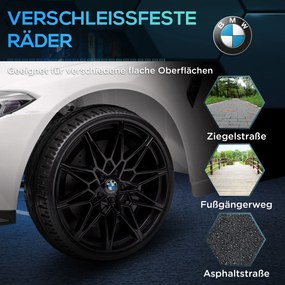 AIYAPLAY dětské elektrické autíčko s dálkovým ovládáním BMW M4 bílé