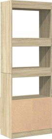 Skříň highboard dub sonoma 63 x 33 x 180 cm kompozitní dřevo 3309602