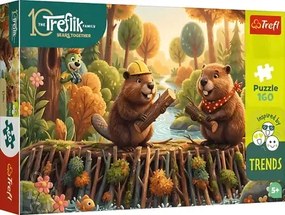 TREFL Puzzle Treflíci Inspired By Trends: Bobři / 160 dílků / 41 x 27,