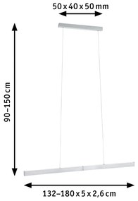Paulmann 79815 Aptare, ZigBee závěsné svítidlo LED 18W, 2700K, nastavitelná šířka, svítí nahoru/dolů, dálkové ovládání