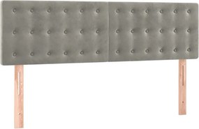 Box spring postel s matrací světle šedá 140x190 cm samet 3131195