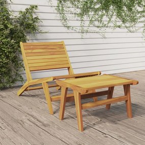 Zahradní židle s podnožkou masivní teakové dřevo,  319154