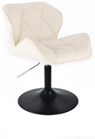 LuxuryForm DESIGN Otočná židle MILANO na černém talíři - krémová