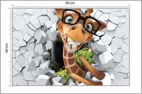 Fototapeta Smějící Se Žirafa S Brýlemi Samolepící tapety 460x300