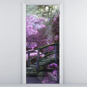 Fototapeta na dveře - Fialová zahrada (95x205cm)