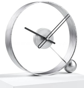 Designové stolní hodiny Endless antik silver/black 32cm