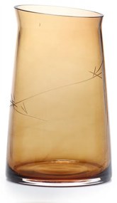 Váza S - design ÓDA, ručně foukané sklo, hnědá