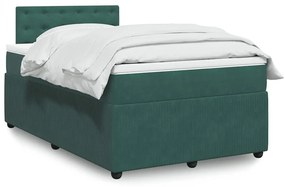 Box spring postel s matrací tmavě zelená 120 x 200 cm samet 3290025