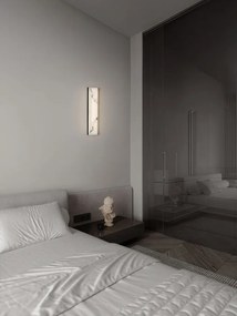 Bílé/matně černé LED nástěnné svítidlo v dekoru kamene Shado – Nova Luce