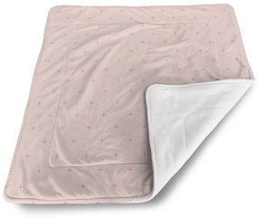 Sablio Deka pro miminko Růžové křížky na světle růžové - 80x100 cm
