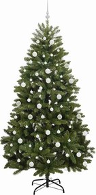 Umělý vánoční stromeček 210 cm 300 LED Teplá bílá PVC a ocel 3395697
