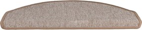 Schodové rohože 10 ks 65 x 24 x 4 cm světle hnědé, půlkulaté, velké 149755