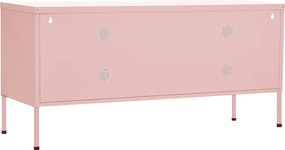 TV skříňka růžová 105 x 35 x 50 cm ocel 336238
