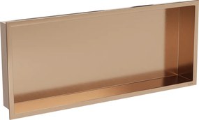Mexen X-Wall-R nástěnná police s límcem 75 x 30 cm, kartáčovaná měď - 19C0753010