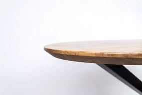 Wooded Jídelní stůl Victoria ROUNDED z masivu DUB 160x90 cm