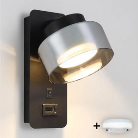 Brilagi-LED RGB Stm. lampa s USB AURA LUX 1xGX53/14W/230V Wi-Fi Tuya černá/kouř